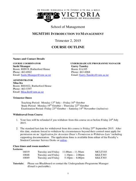 Fillable Online MGMT 101 Introduction To Management Fax Email Print PdfFiller