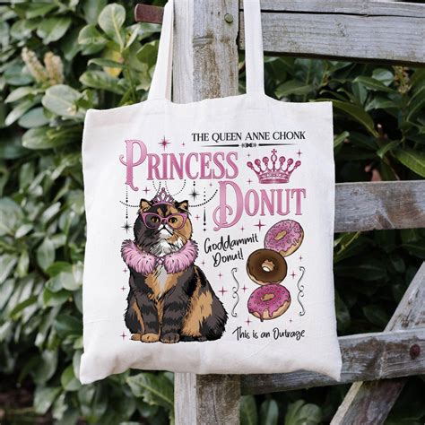 Princess Donut Canvas Tote Bag Princess Donut Merch Princess Donut