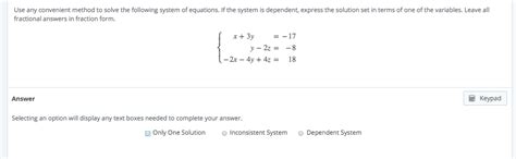 Solved Use Any Convenient Method To Solve The Following
