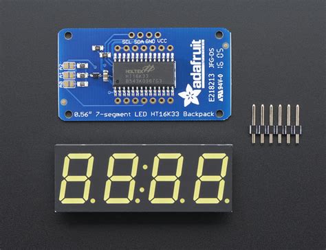 Adafruit 0 56 4 Digit 7 Segment Display With I2c Backpack Bilarasa