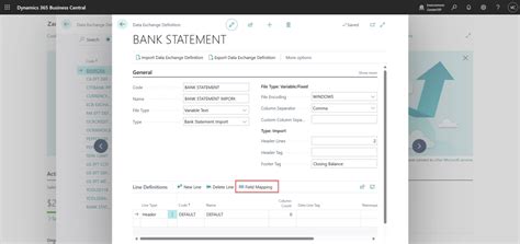 Create A Bank Statement Import Format Dynamics Business Central Insights