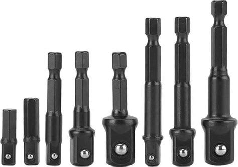 Wuegkol Pcs Socket Adapter Hex Shank Drill Bit Set Cr V Hand Tool Driver