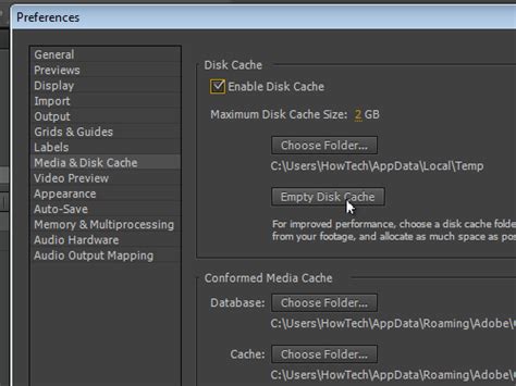 How To Clear After Effects Disk Cache HowTech