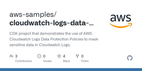 Github Aws Samplescloudwatch Logs Data Protection Policies With Cdk
