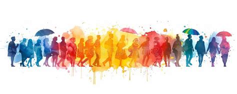 Lgbtq Community Gathering Flat Design Side View Unity Theme Water