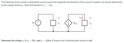 Solved The Following Circuit Contains A Dependent Curren
