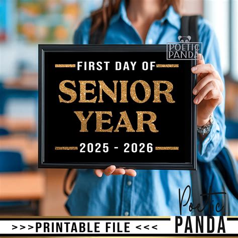 Printable Senior Year Sign Png 2026 Senior Year Board Sign Last 1st