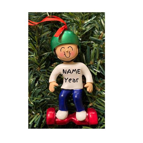 Hoverboard Boy Personalized Hoverboard Christmas Ornament Etsy