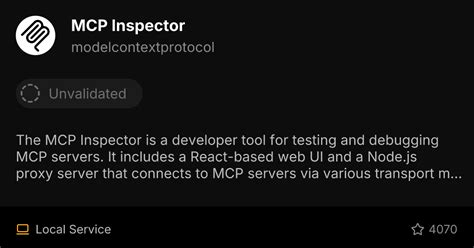 Mcp Inspector Mcp Servers · Lobehub