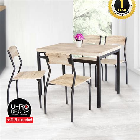 Table Chair Set โต๊ะพับได้ โต๊ะกินข้าว โต๊ะเก้าอี้ เก้าอี้กินข้าว ชุดโต๊ะเก้าอ ขนาด 80x80x74 ซม
