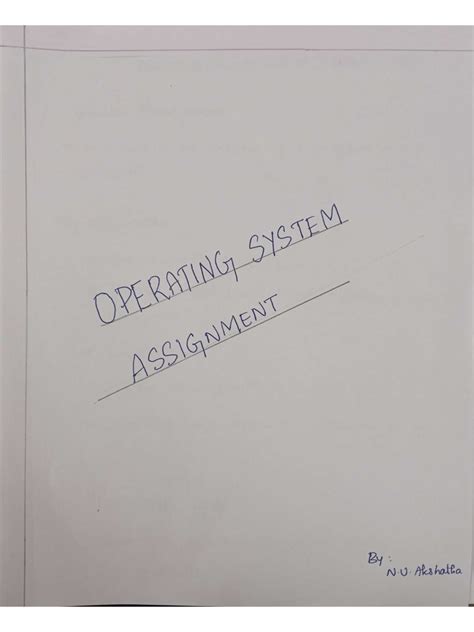 Os Assignment Pdf