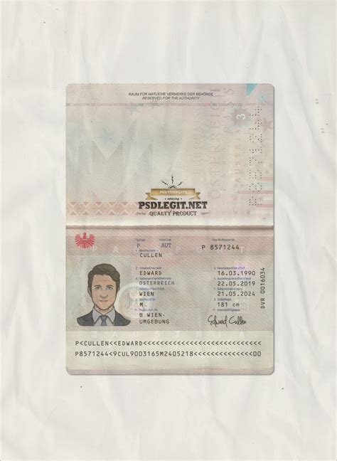 Australia Passport Psd Template V2 Psdlegit