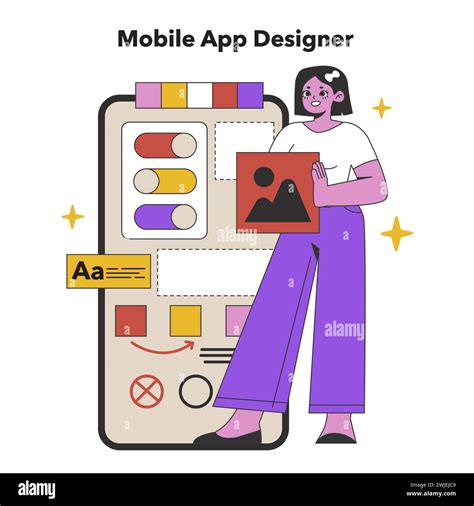 Mobile App Designer In Creative Process A Tech Savvy Artist Designs An Engaging User Interface