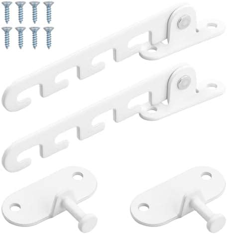Anseom 2 Pcs Window Safety Restrictors Window Safety Locks Window Restrictor Hooks With 4