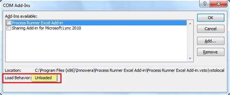 Process Runner Tab Unavailable In Excel Process Runner Excel Add In