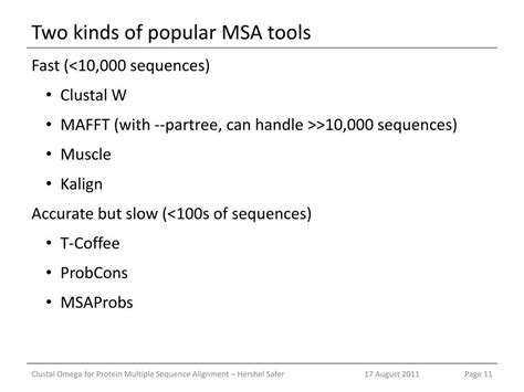 Ppt Clustal Ω For Protein Multiple Sequence Alignment Powerpoint Presentation Id3053127