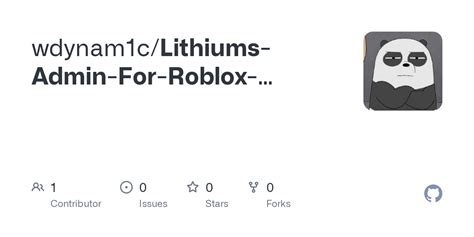 Github Cjgta3 Lithiums Admin For Roblox Discontinued