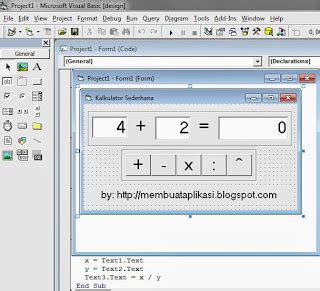 Membuat Program Kalkulator Dengan Visual Basic Cara Membuat Program Aplikasi