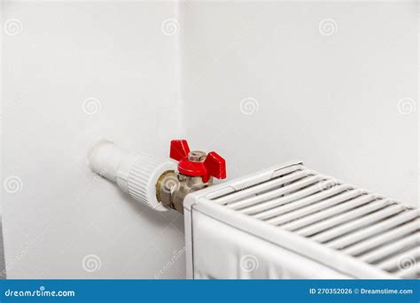 The Valve Of The Central Heating Battery The Concept Of Heat Overlap Stock Photo Image Of