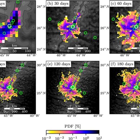 Probability Density Function Of Particle Presence After A 10 B 30