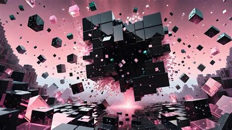 Premium Photo Exploding Minecraft Colorful Cubes Minecraft Colorful Blocks Minecraft Textures