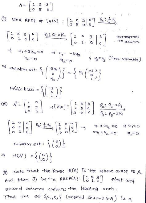 [solved] find bases for the four fundamental subspaces of the matrix