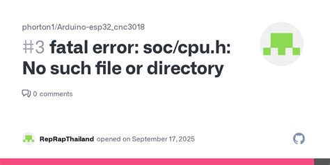Fatal Error Soccpuh No Such File Or Directory · Issue 3 · Phorton1arduino Esp32cnc3018