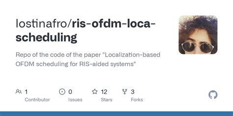 Github Lostinafroris Ofdm Loca Scheduling Repo Of The Code Of The Paper Localization Based