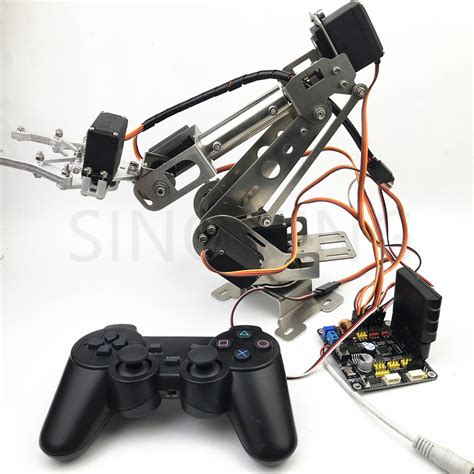 6dof Remote Control Robotic Arm Arduino Stainless Steel With Claw Robot Sinoning Electronics