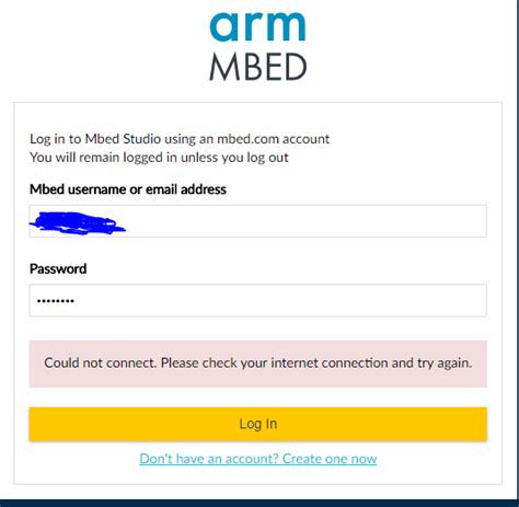 Could Not Login To Mbed Studio Question Mbed
