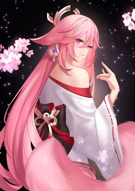 Yae Miko Genshin Impact Drawn By Arisu Danbooru