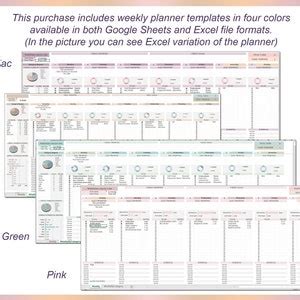 Weekly Schedule Template Weekly Planner Spreadsheet Weekly Schedule Excel Weekly Work