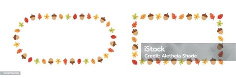 가을 프레임이 설정되었습니다 현대 벡터 그림입니다 할로윈 추수 감사절 가을 테두리 템플릿입니다 0명에 대한 스톡 벡터 아트 및 기타 이미지 Istock