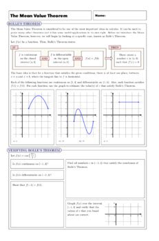 AP Calculus The Mean Value Theorem Complete Lesson By Grab A Pencil
