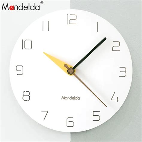Mandelda часы для украшения дома настенные часы круговые деревянные