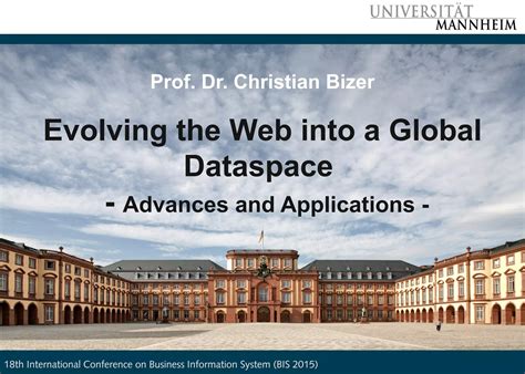 Evolving The Web Into A Global Dataspace Advances And Applications Ppt