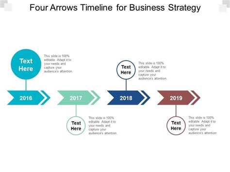 Four Arrows Timeline For Business Strategy Ppt PowerPoint Presentation Ideas Template