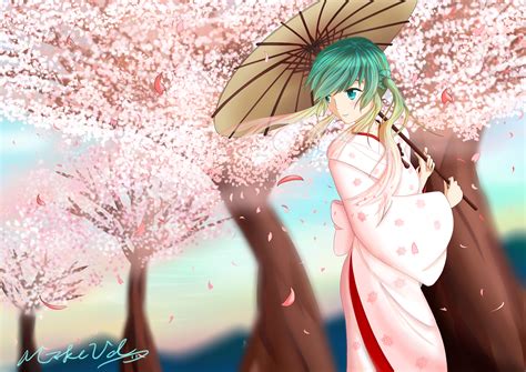 Vocaloid Hatsune Miku Kimono Wallpaper Hd Anime 4k Wallpapers