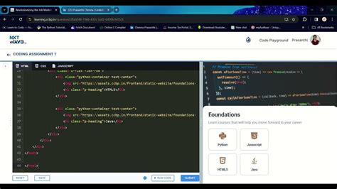 Coding Assignment 1b Foundation Page Html Css Bootstrap Nxtwave Youtube