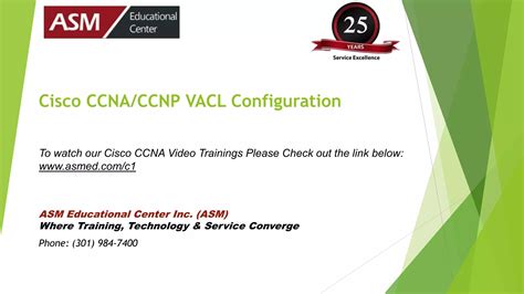 Cisco CCNA CCNP VACL Configuration PPTX