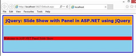 Jquery Slide Show With Panel In Aspnet Using Jquery