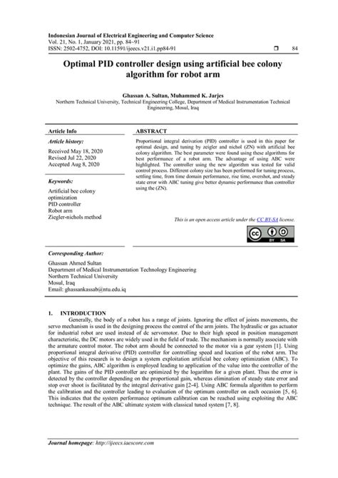 optimal pid controller design using artificial bee colony algorithm for