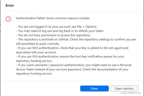 GithubDesktopGithubDesktop Authentication Failed Authentication Failed Some Common Reasons