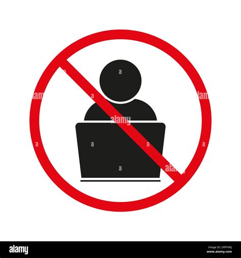 no computer use icon prohibited laptop symbol digital restriction