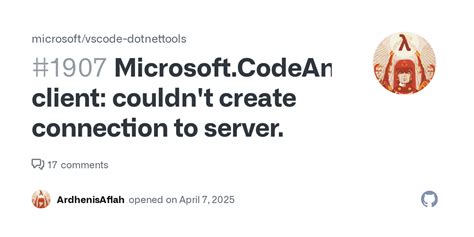 Microsoft Codeanalysis Languageserver Client Couldnt Create Connection To Server · Issue