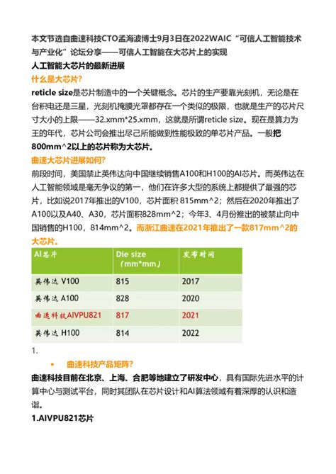 可信人工智能在大芯片上的实现