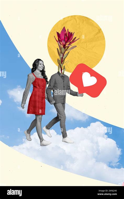 Creative Photo 3d Collage Artwork Poster Postcard Of Happy People Wife