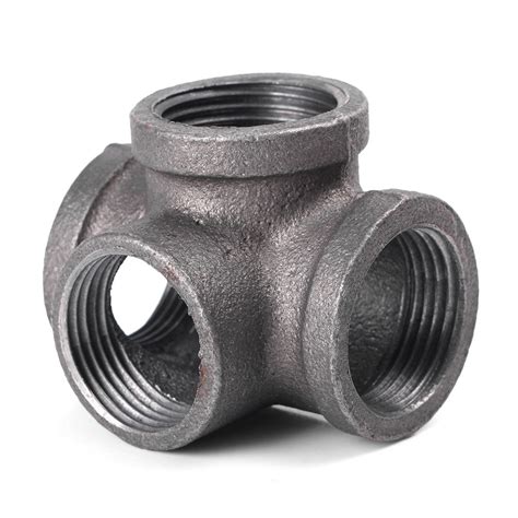 Zswal 3 4 4 Way Side Outlet Tee Industrial Cast Iron Pipe Fitting