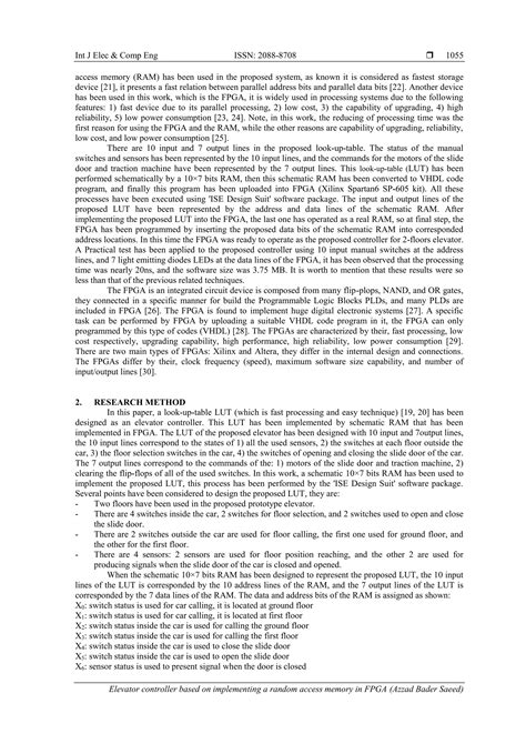 Elevator Controller Based On Implementing A Random Access Memory In Fpga Pdf