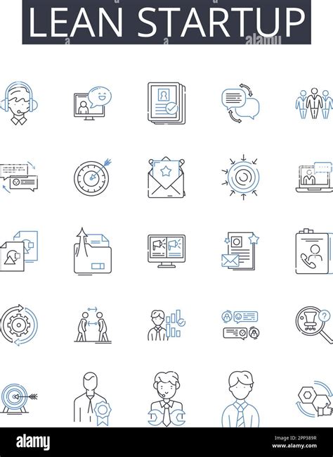Lean Startup Line Icons Collection Cryptography Security Encryption
